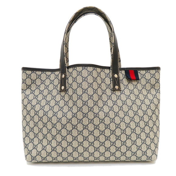 Gucci | Bags | Gucci Gg Sherry Line Supreme Canvas Tote Bag Beige Brown ...